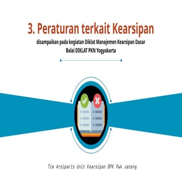 3. Peraturan Peraturan terkait Kearsipan.pptx