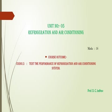 3.Unit No 5 Refrigeration and air conditioning.pptx