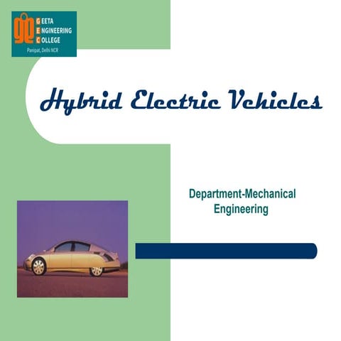 Hybrid Electric Vehicle | PPTX