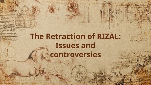case study of Rizal's Retraction | PPTX