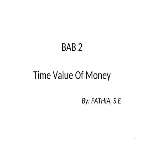 3. Time Value of Money financial management | PPT