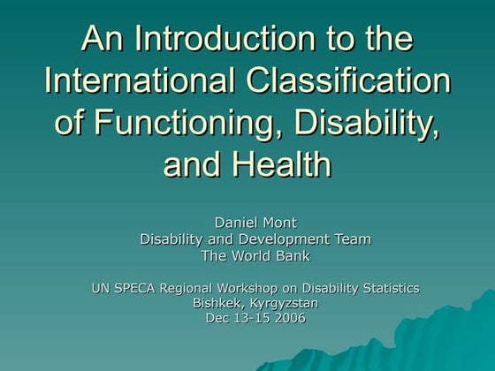 ICF framework A3 worksheet | PPT