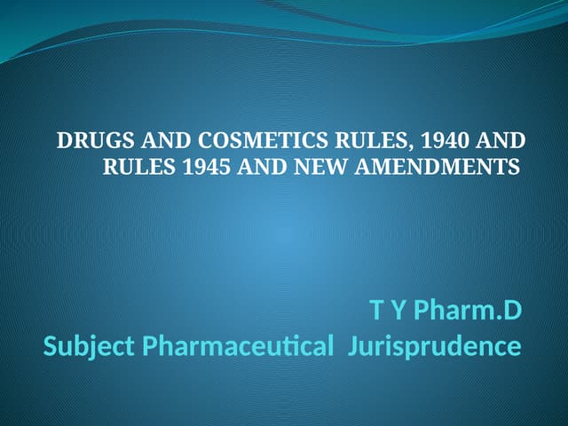 Misbranded and spurious cosmetics | PPTX