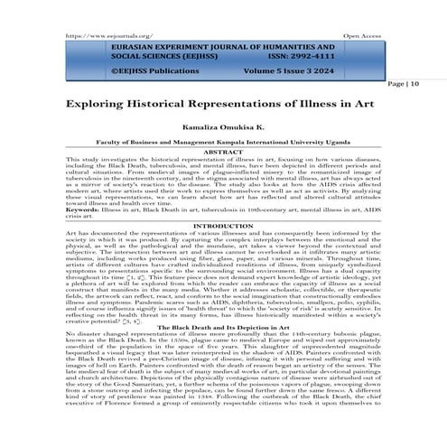 Exploring Historical Representations of Illness in Art (www.kiu.ac.ug ...