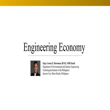 Engineering Economy (Depreciation) Presentation | PPTX