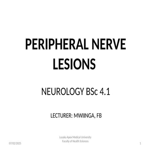 3. Peripheral nerve lesions.pptx plexus injuries | PPTX
