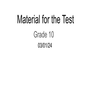 metirial for the test for some enlglish gjg | PPT