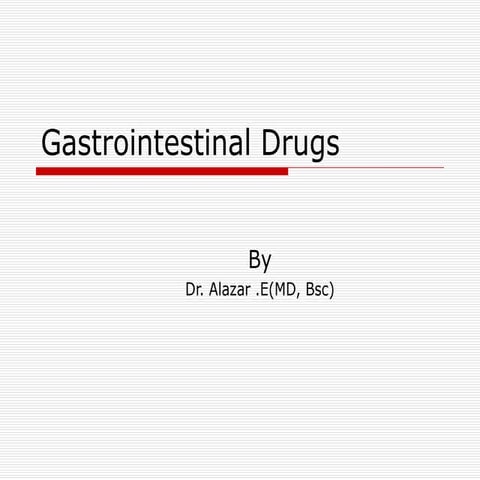 Pharmacology powerpoint git drugs | PPT