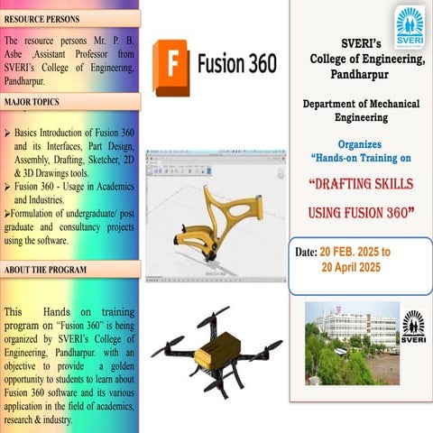Drafting skills useing fusion 360 as tratining | PPTX