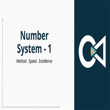 3. Number System 1 FOR CAT AND OMET EXAM | PPTX