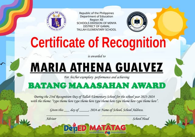 UN CERTIFICATES sample layout for awarding.pptx