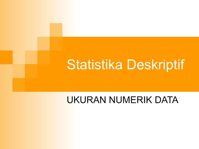 STATISTIKA - 4: Ukuran Pemusatan Data: Range, Variansi, dan Standar ...
