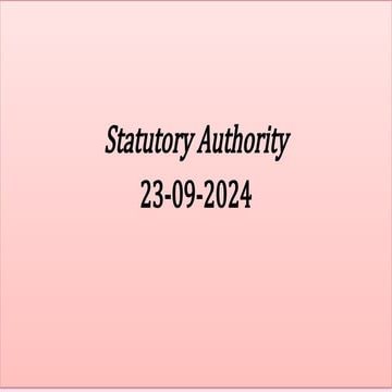 Statutory Authority for law of tort. pptx | PPTX