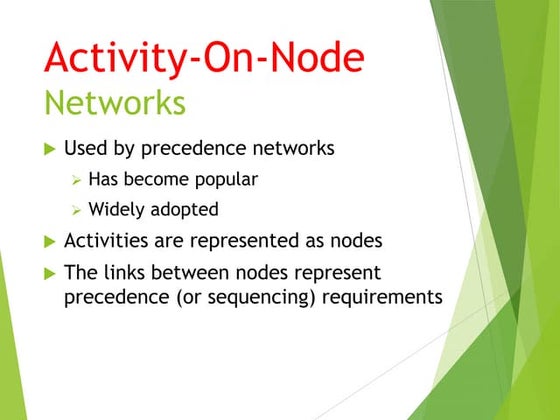 (Aoa) and (aon) networks | PPSX | Civil Engineering Industry | Industries