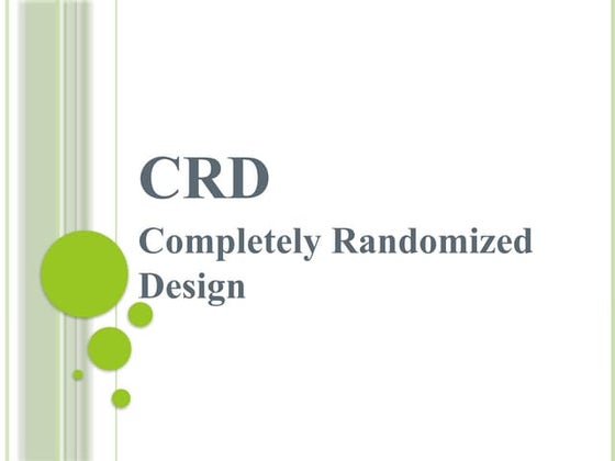 comparison of CRD, RBD and LSD | PPTX | Science