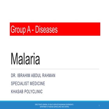 lecture on Malaria on perspective of public health | PDF