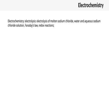 Electrochemistry Basics, EMF, Galvanic Cells | PPTX