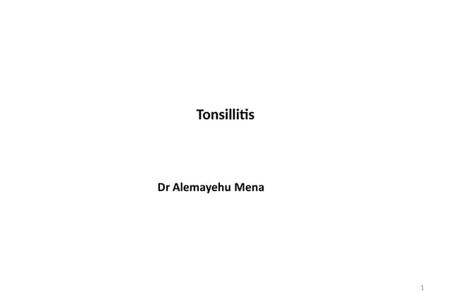 a case study on tonsillitis | PPTX