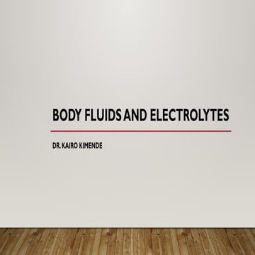 Body Fluids & Acid Base Balance in Human Physiology | PPTX