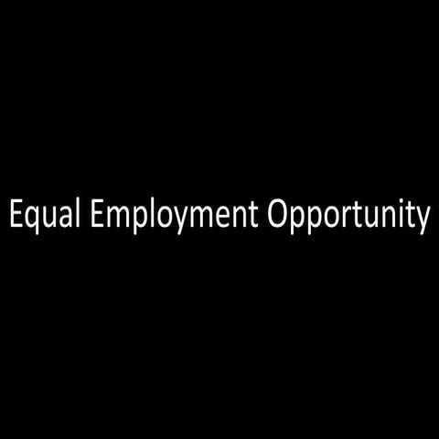 Equal Employment Opportunity (EEO) | PDF
