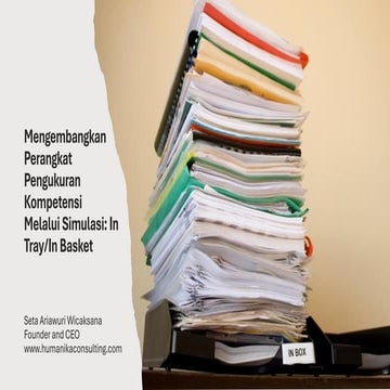 Developing Tools Assessment Center_In tray | PDF