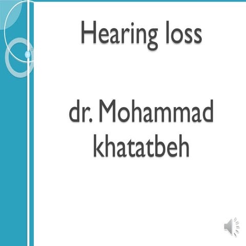3. Hearing Loss Notes Comprehensive data about it | PDF