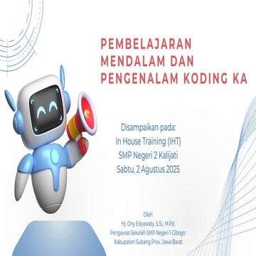 pembelajaran mendalam dan pengenalan koding ka | PDF