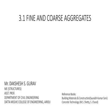 Aggregates of Concrete | PPT