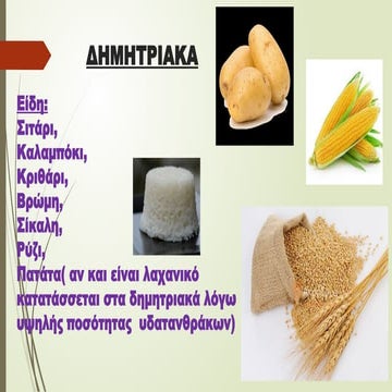 3.5 ΟΜΑΔΑ ΤΡΟΦΙΜΩΝ : ΔΗΜΗΤΡΙΑΚΑ. pptx | PPTX