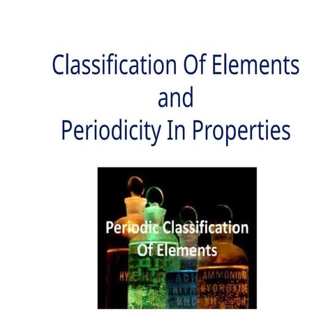 Classification of elements and periodicity in properties class 11th ...