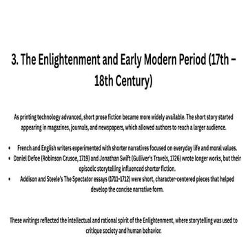 Evolution of Short Stories in the World and India | PPTX