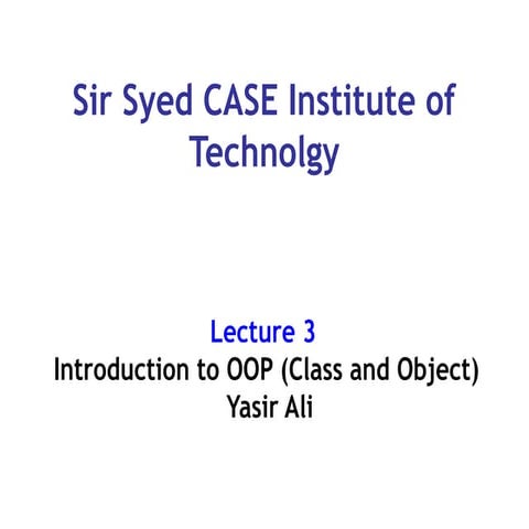3. Class and Object.pptx c++ object oriented programming | PPTX