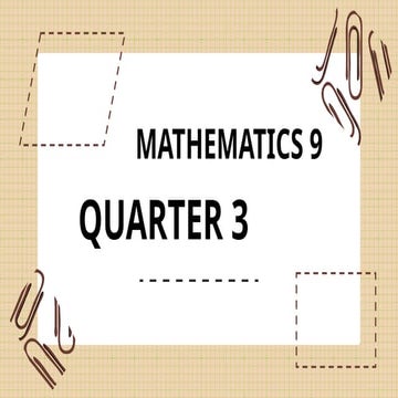 Mathematics 9_3rd Quarter Lesson: Solving Rectangle | PPTX