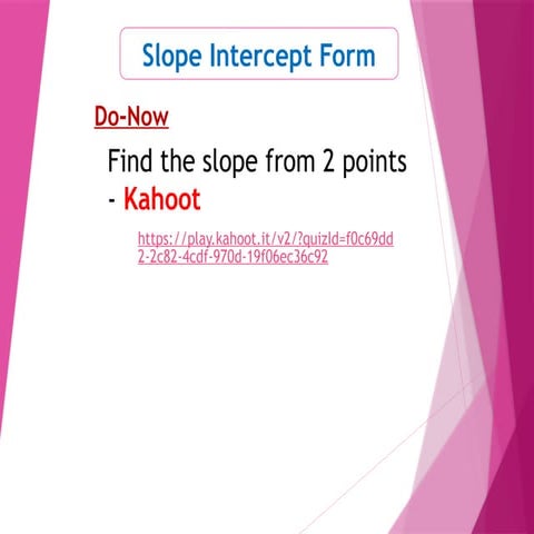 MATHEMATICS8 Q3 7. define and determine the slope and intercepts of a ...