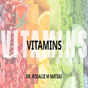 3. VITAMINS.pptx NUTRITION 101 FOR DENTISTRY | PPTX