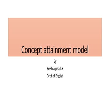 Concept attainment model | PPTX
