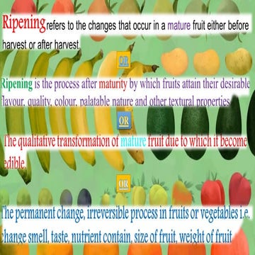 Climacteric and Non-Climacteric Fruits | PPTX