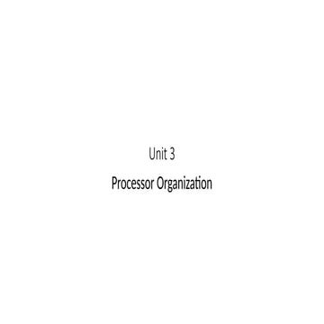Processor Organization of Computer Organization and Aritcheture | PPTX