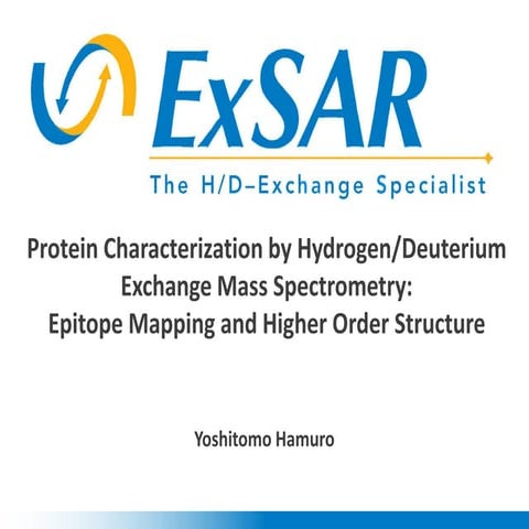 Chromatography: Protein Characterization by Hydrogen/Deuterium Exchange ...