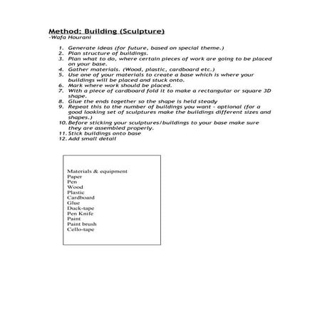 3.2 method of making a building | DOC