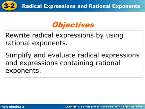 SIMPLIFYING EXPRESSIONS WITH RATIONAL EXPONENTS.pptx