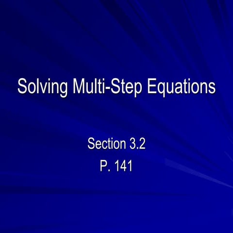 3.2 solve two step equations - day 1 | PPT
