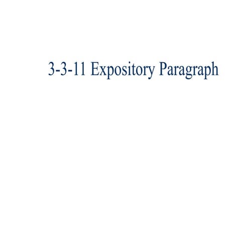 3 3 11 Paragraph Intro | PPT