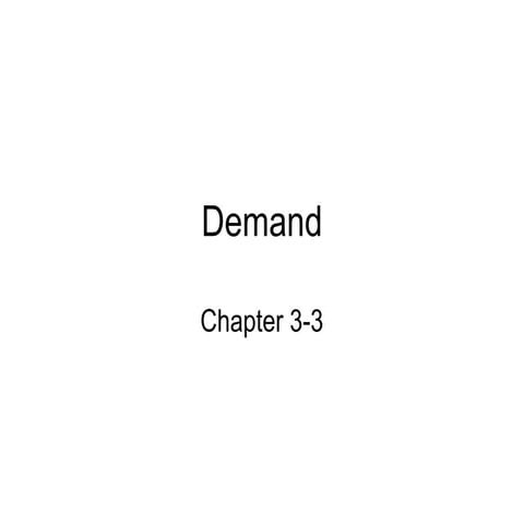 Economic Demand | PPT