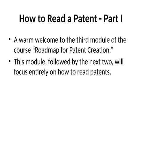 A brief understanding of patents and their components has been ...