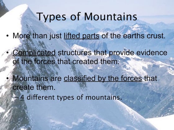 The formation of mountains | PPT