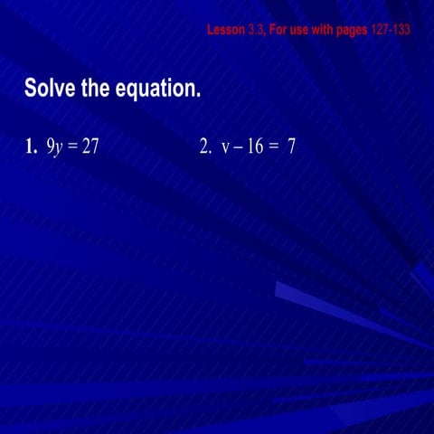 3.3 two step equations 2 | PPT