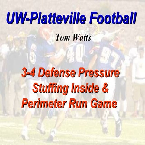 3 4 defense pressure stuffing inside & perimeter run game | PPS