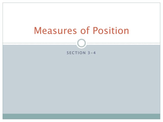 Measures of relative position | PPTX