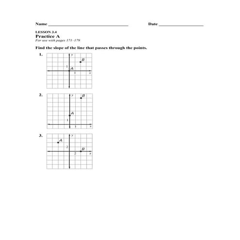 Find Slope, write, and graph line equations | DOC
